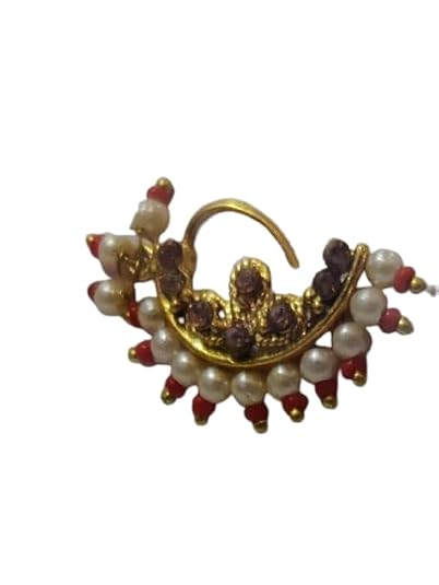 Buy Gold Plated Traditional Ethnic Bridal Maharashtrian Nose Ring/Nath ...