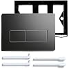 Toilet Push Plate Black, Double Flush, Plate Size 245 × 164 mm ...
