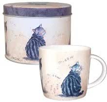 Amazon.com: Alex Clark Cats Mug In Tin
