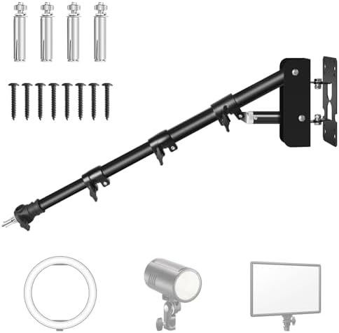 Amazon.com : FUDESY Ring Light Wall Mounting Triangle Boom Arm, Max ...
