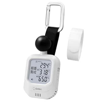 Amazon.co.jp: dretec Black Bulb Heat Stroke Thermometer/Hygrometer with ...