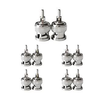 Amazon.com: aohsunetc 10pcs RF Coaxial Connectors 50omh BNC Coax Male Connector Crimp for RG316 ...