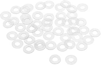 TA-VIGOR 50pcs M6 Nylon Washer 12mm OD 6mm ID 1.2mm Thickness, M6 Flat ...