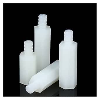 Amazon.co.jp: White Nylon Hex Male Female Standoff Pillar Mount Thread ...