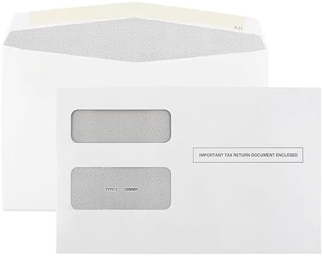 Amazon.com : 500 1099 Tax Envelopes, Double-Window Security Envelope ...