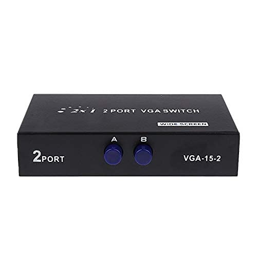 VIAOXS vga Splitter 1 pc 2 Monitor|2 Port Manual VGA Splitter Sharing ...