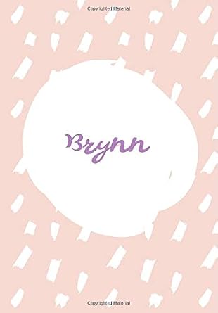 Brynn: 7x10 inches 110 Lined Pages 55 Sheet Rain Brush Design for Woman ...