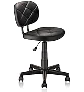 Amazon.com: KLASIKA PU Leather Rolling Bar Stool with Wheels and Back ...