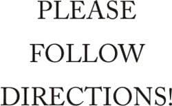 Amazon.com : Please Follow Directions Teacher Stamp - Black : Business ...