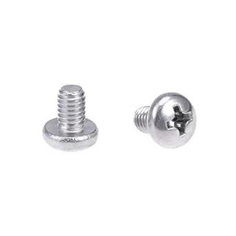 uxcell M4x6mm Machine Screws Pan Phillips Cross Head Screw 304 Stainless Steel Fasteners Bolts ...