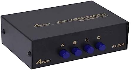 Amazon.com: 4 Port VGA Switch Video Selector Switcher Box,4 Input 1 ...