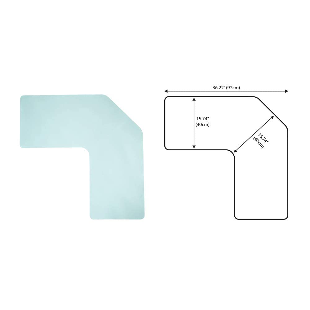 Con-Tact Brand XL Corner Desk Pad | Waterproof Anti-Slip PU Leather ...