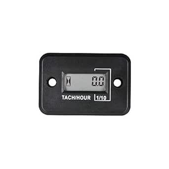 Amazon.com: Digital LCD Tach Hour Meter Inductive Tachometer Timing RPM ...