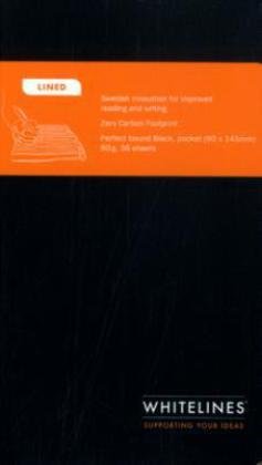Whitelines Perfect Bound Pocket Lined Notebook - Black: Whitelines ...