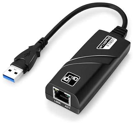 RuhZa USB 3.0 to Ethernet Adapter, Driver Free 10/100/1000 Mbps Network ...