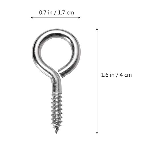 Bestomz eyelet screws, eyelet screw hooks, eye bolts, stainless steel ...