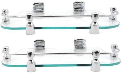 Comtronics India! Heavy Plastic Small Pillar & Nano Brackets Set-Top Box Glass Wall Shelf; 12 x ...