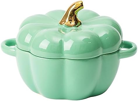 Amazon.com: Dutch Oven Pot with Lid, Pumpkin Pottery Dessert Saucepan ...