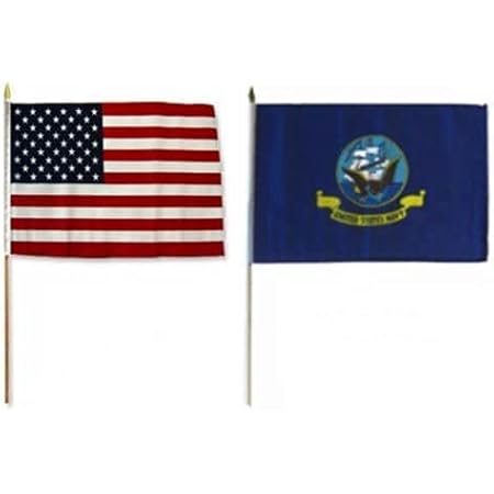 Amazon.com : Navy - 8" x 12" Military Stick Flag : Sports & Outdoors