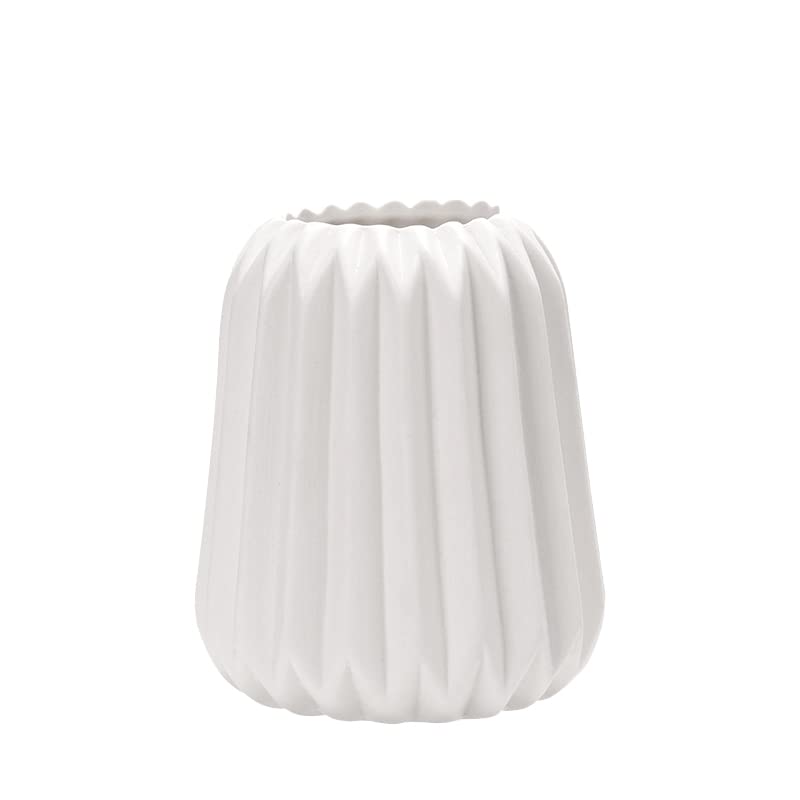 Simple White Ceramic Vase, Modern Home Decoration Porcelain Vase Flower ...