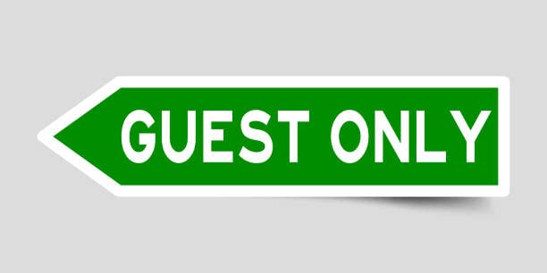 Guest Only Signage Sticker, PVC Waterproof Sticker : Amazon.in: Office ...