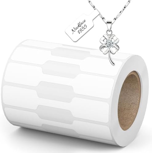Amazon.com : Jewelry Price Tags, 500 PCS (1 Roll) Self-Adhesive White ...
