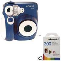Amazon.com : Polaroid Pic 300 Instant Camera, Analog - Blue Kit, with 3 ...