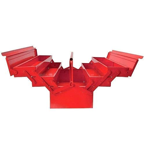 Metal 3 Compartment Tool Box for Home and Garage Without Tools (red ...