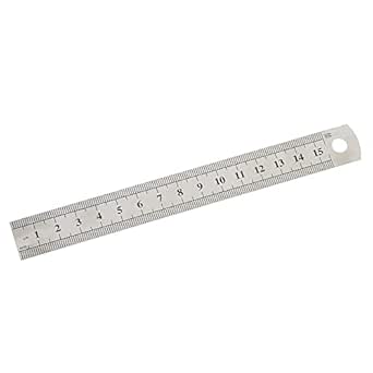15cm 6 Inch Stainless Steel Straight Ruler Precision Double Sided ...
