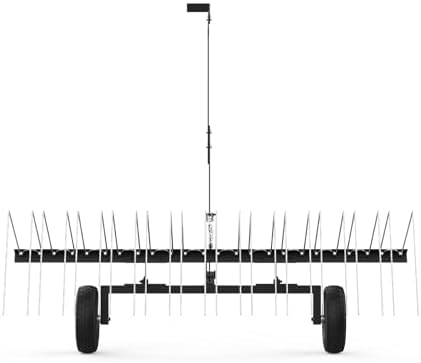 Amazon.com : Reykilor 55 Inch Tow Behind Pine Straw Rake, 24 Spring ...