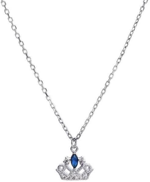 Amazon.com: SUTTONRAL 14K Gold Blue Sapphire Pendant Necklace with ...