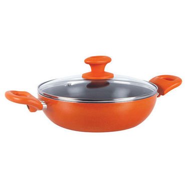 Buy Prestige Ceramic Kadai with Lid, 240mm, Orange Online at Low Prices ...