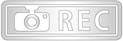 Amazon.co.jp: SCS SIGN CUTTING STICKER ドラレコ ステッカー 反射 横長 (録画中/撮影中/REC) 車 ...