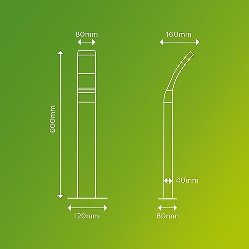 Philips LED Splay Outdoor Path Light [Cool White 4000K – 12W] IP44 ...