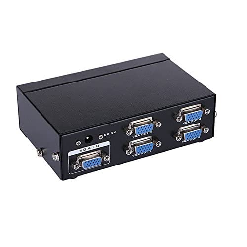 ULTRABYTES VGA Splitter 4 Port VGA Video Splitter, 1x4 VGA Switch ...