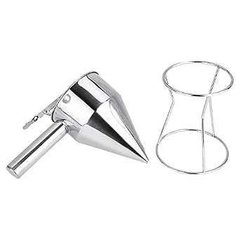 Amazon.com: Embudo de acero inoxidable, dispensador cónico de salsa ...