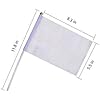 Amazon.com: 25 Pack White Small Mini Flags On Sticks,Hand Held Solid ...