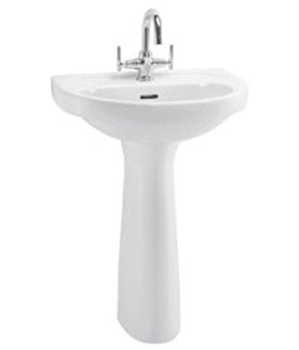 Cera Clair 1025 Pedastal Basin Clair (White, Two Pieces) : Amazon.in ...