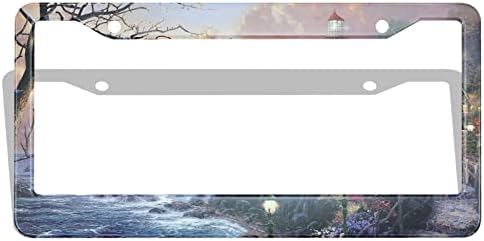 Amazon.com: Uanvaha Watercolor Lighthouse Llicense Plate Frames ...