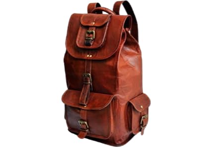 Buy RSN Vintage Handmade Leather Trendy Backpack Bag For Unisex at ...