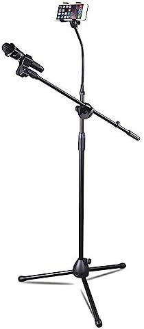 Techtest Mic Stand for Studio Recording Singing Video Floor Adjustable ...