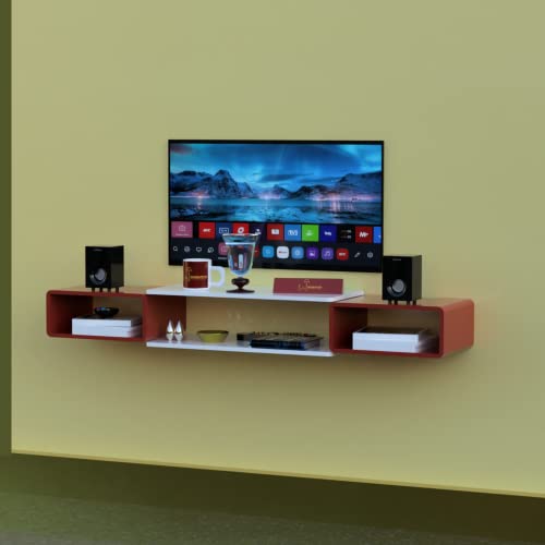 Buy WooDinto Set Top Box Stand Wall Mounted Stand| Wall Holder| TV Unit ...