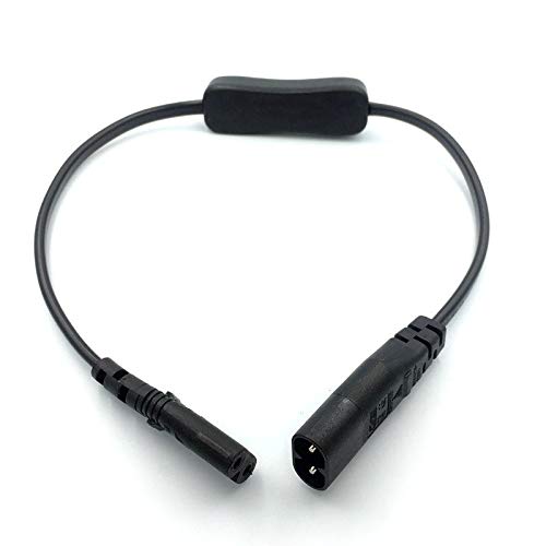 Amazon.com: "8" Figure C7 Power Cable with Switch IEC 320 C8 to C7 ...