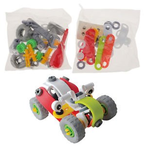 Creative Building Blocks Assembly Kit Screw Cartoon Car Kids Early ...