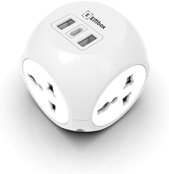 Buy EMBOX Star Cube Multi-Plug Socket with USB Ports (2.4 A) (QC 3.0 ...