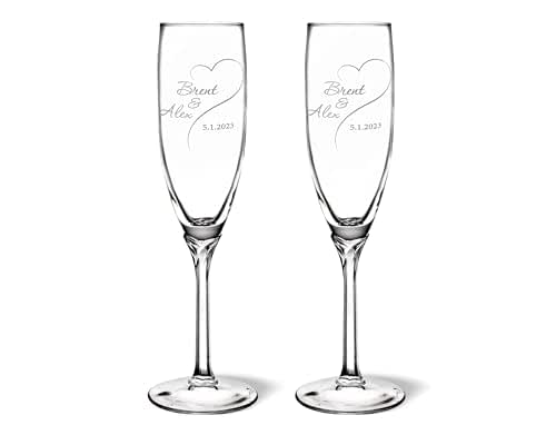 Amazon.com: Personalized Wedding, Toasting glasses, wedding toasting ...