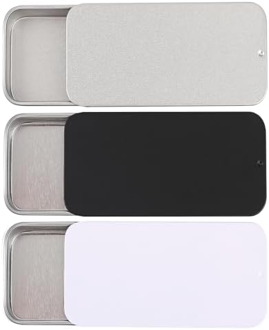 KALIONE Small Metal Box Containers, 3 Pieces Empty Metal Containers ...