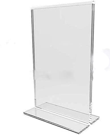SIGNOOGLE Acrylic Portrait Counter Poster Table Top Menu Sign Display ...
