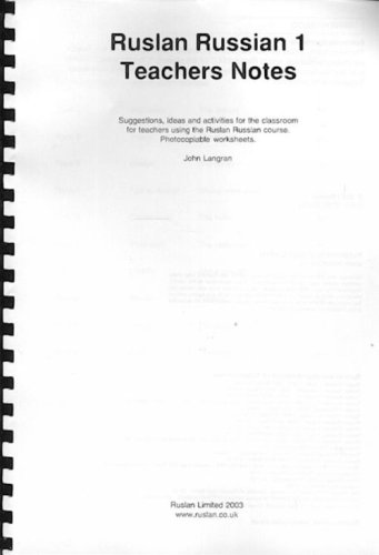 Amazon.com: Ruslan Russian 1: Teacher's Notes (French Edition ...