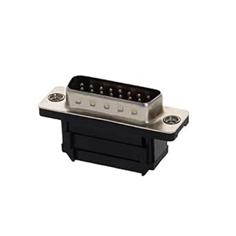 IDC D-Sub Ribbon Cable Connector 15-pin 2-Row Male Plug IDC Crimp Port Terminal Breakout for ...